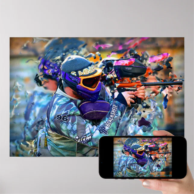 Paintball print- large poster | Zazzle