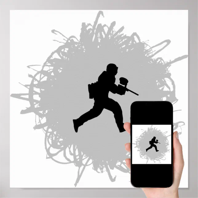 Paintball Scribble Style Poster | Zazzle