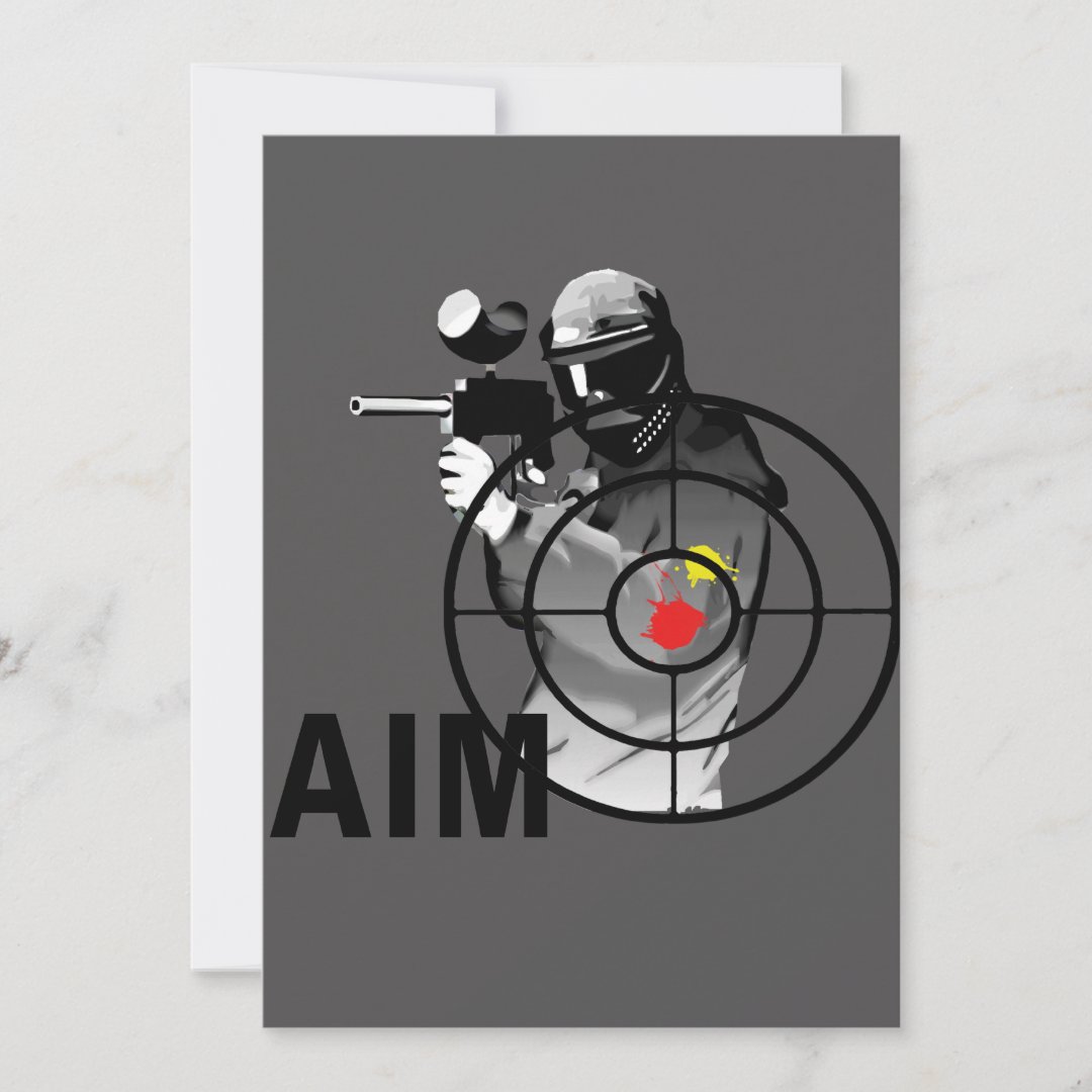 Paintball Shooter - Aim Invitation | Zazzle