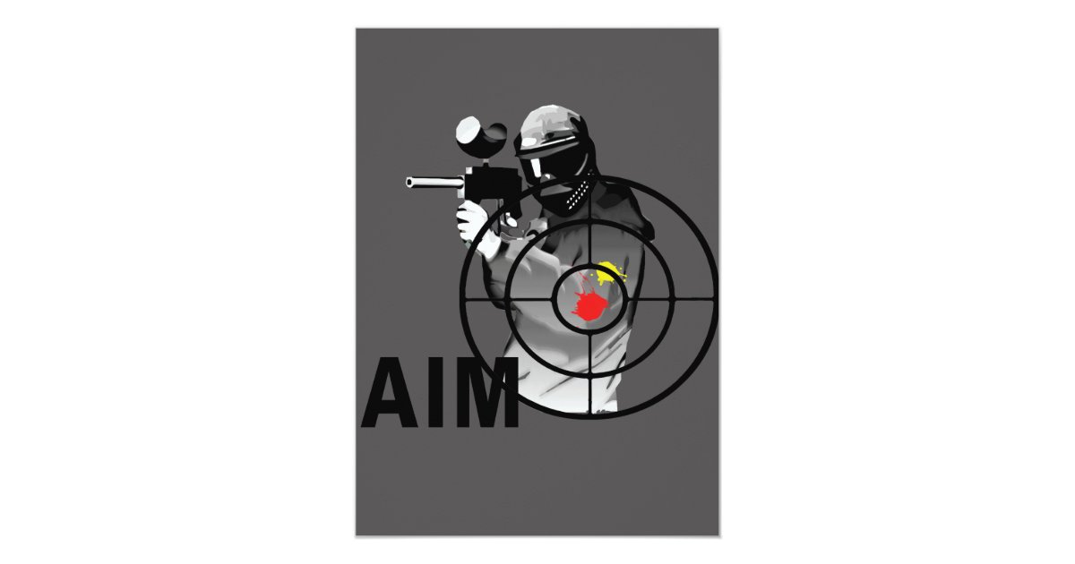 Paintball Shooter - Aim Invitation | Zazzle.com