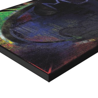 Painted Bat Symbol Canvas Print | Zazzle