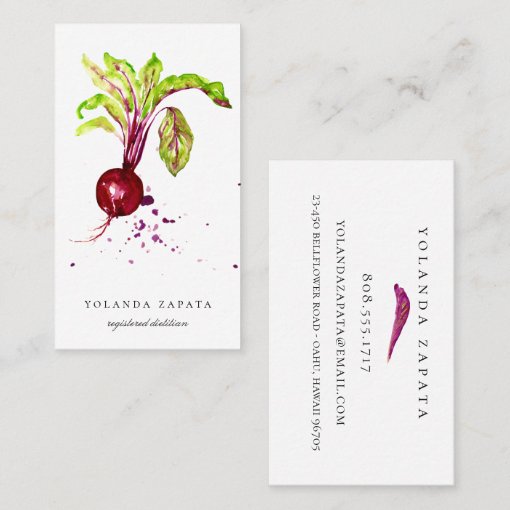 Painted Beet Business Cards | Zazzle