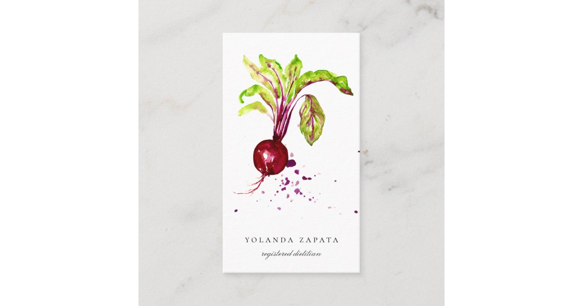 Painted Beet Business Cards | Zazzle