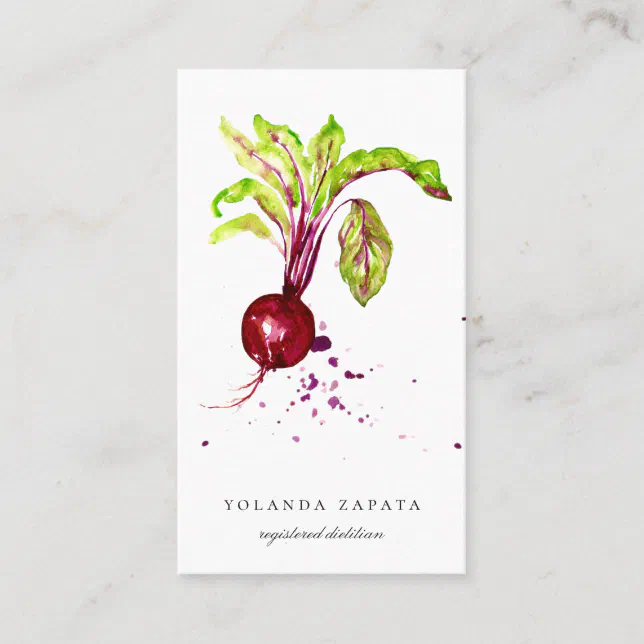 Painted Beet Business Cards | Zazzle
