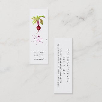 Painted Beet Mini Business Cards | Zazzle
