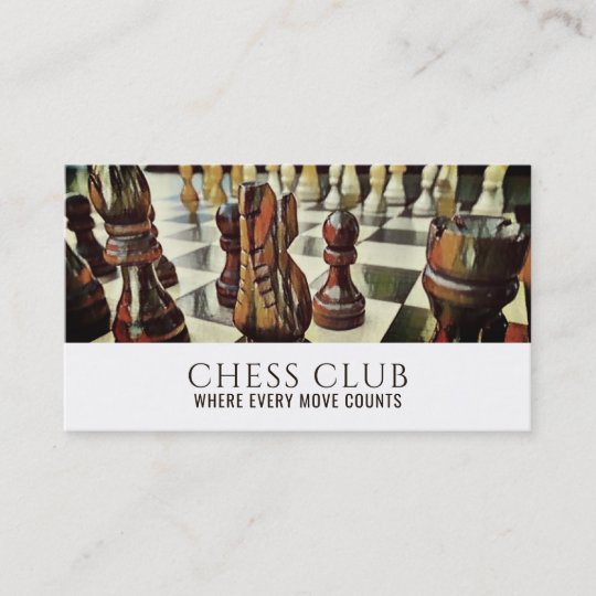 Painted Chess Board, Chess Club Business Card | Zazzle.com