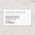 Painted Chess Board, Chess Club Business Card | Zazzle