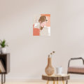 Painted Contour Female Portrait Poster | Zazzle