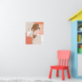 Painted Contour Female Portrait Poster | Zazzle