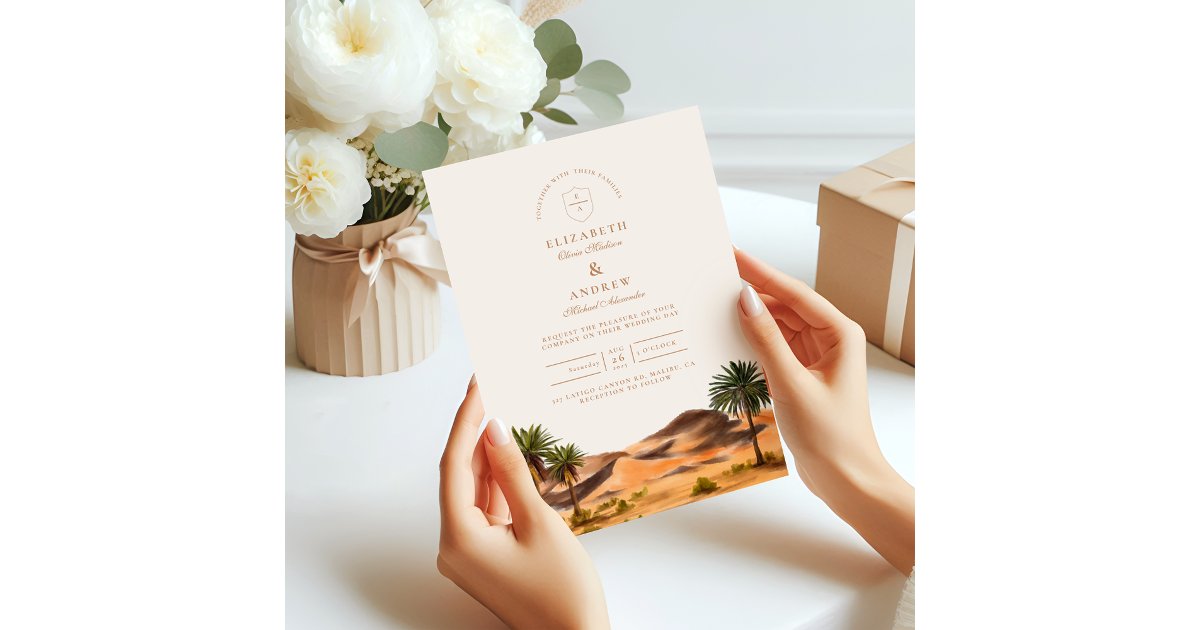 Painted Desert Wedding Invitation | Zazzle