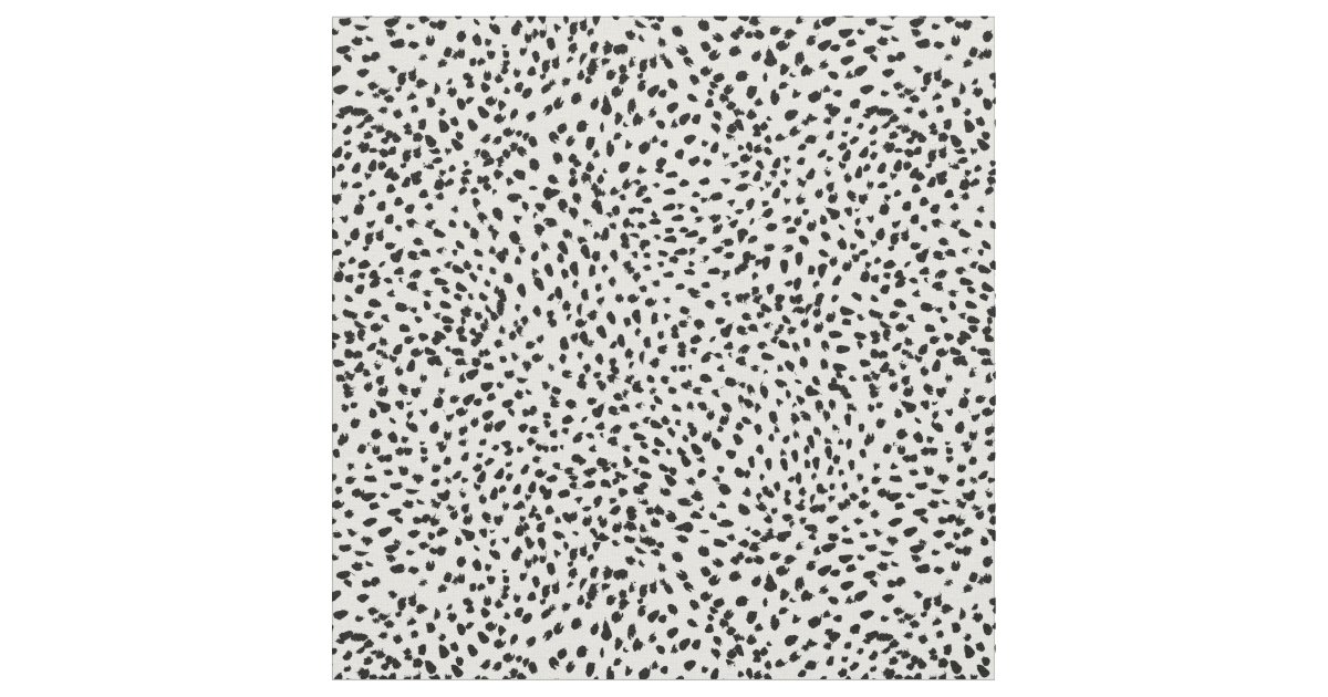 painted dots dalmatian style print fabric | Zazzle