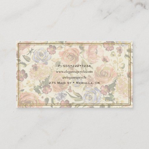 Painted Furniture Thrifting Refinishing Floral Business Card | Zazzle