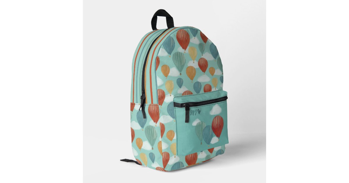 Painted Hot Air Balloons Personalized Printed Backpack | Zazzle