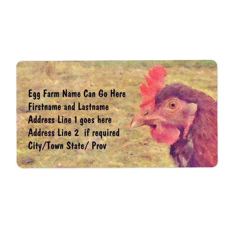 Painted Little Red Hen Label | Zazzle