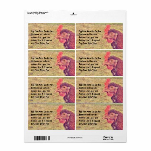 Painted Little Red Hen Label | Zazzle