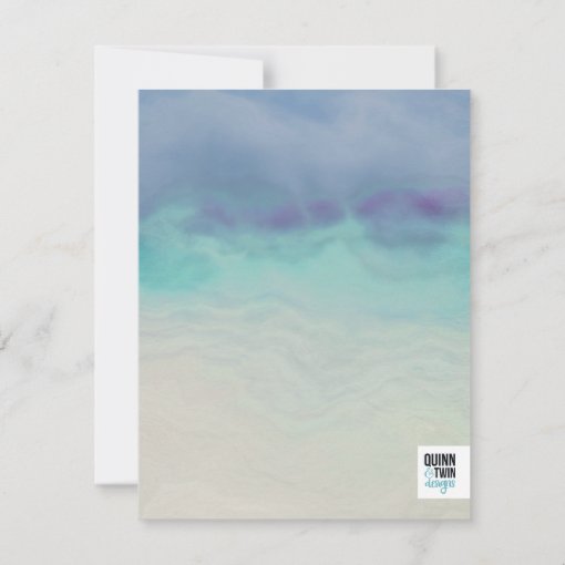 Painted Ocean Border RSVP Card | Zazzle