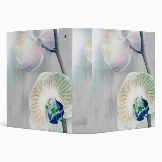 Painted Orchid Binder | Zazzle