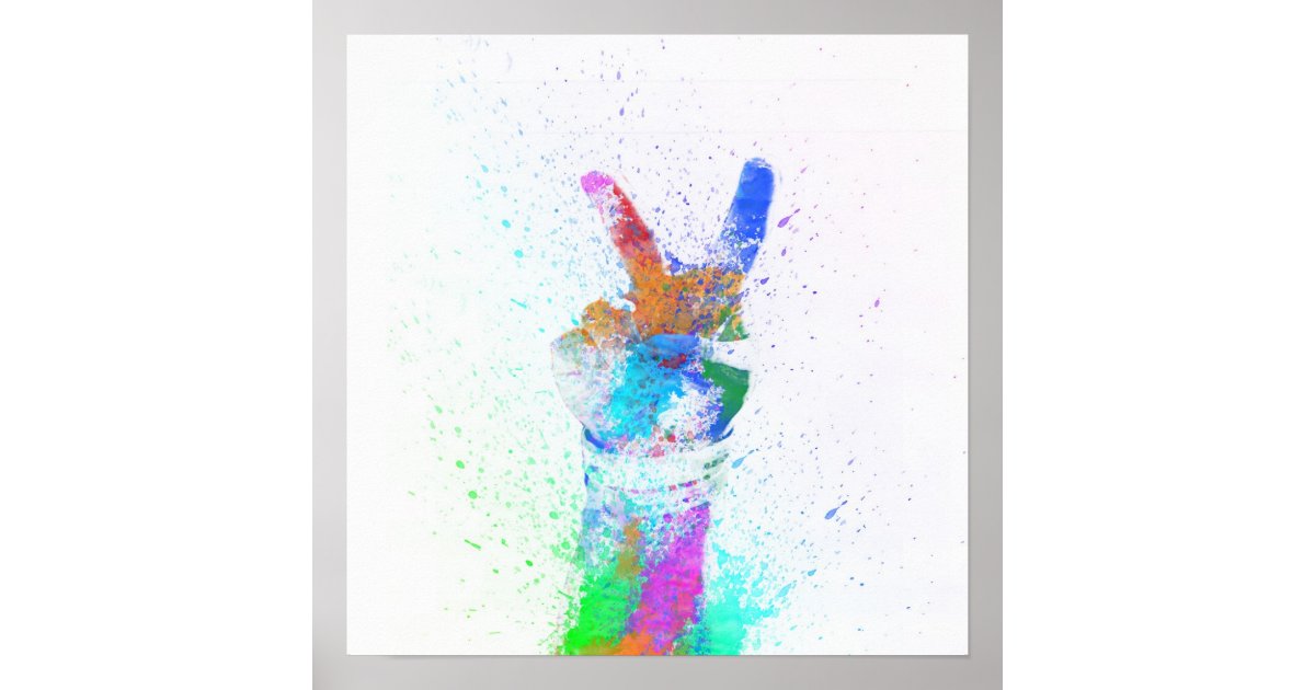 Painted Peace Poster | Zazzle