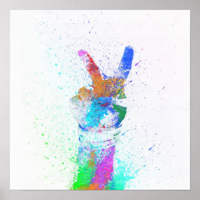 Painted Peace Poster | Zazzle