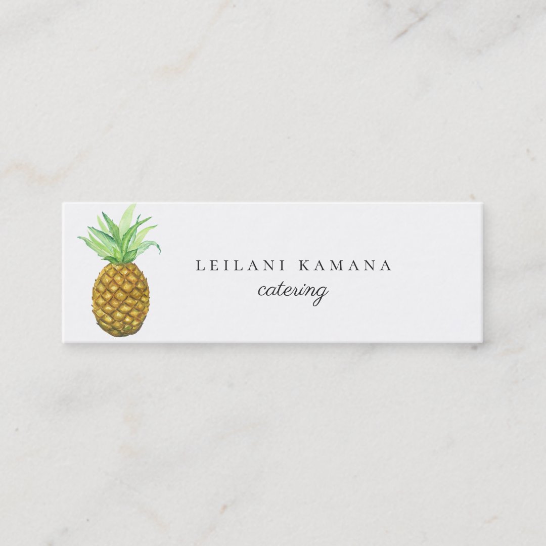 Painted Pineapple Mini Business Card | Zazzle