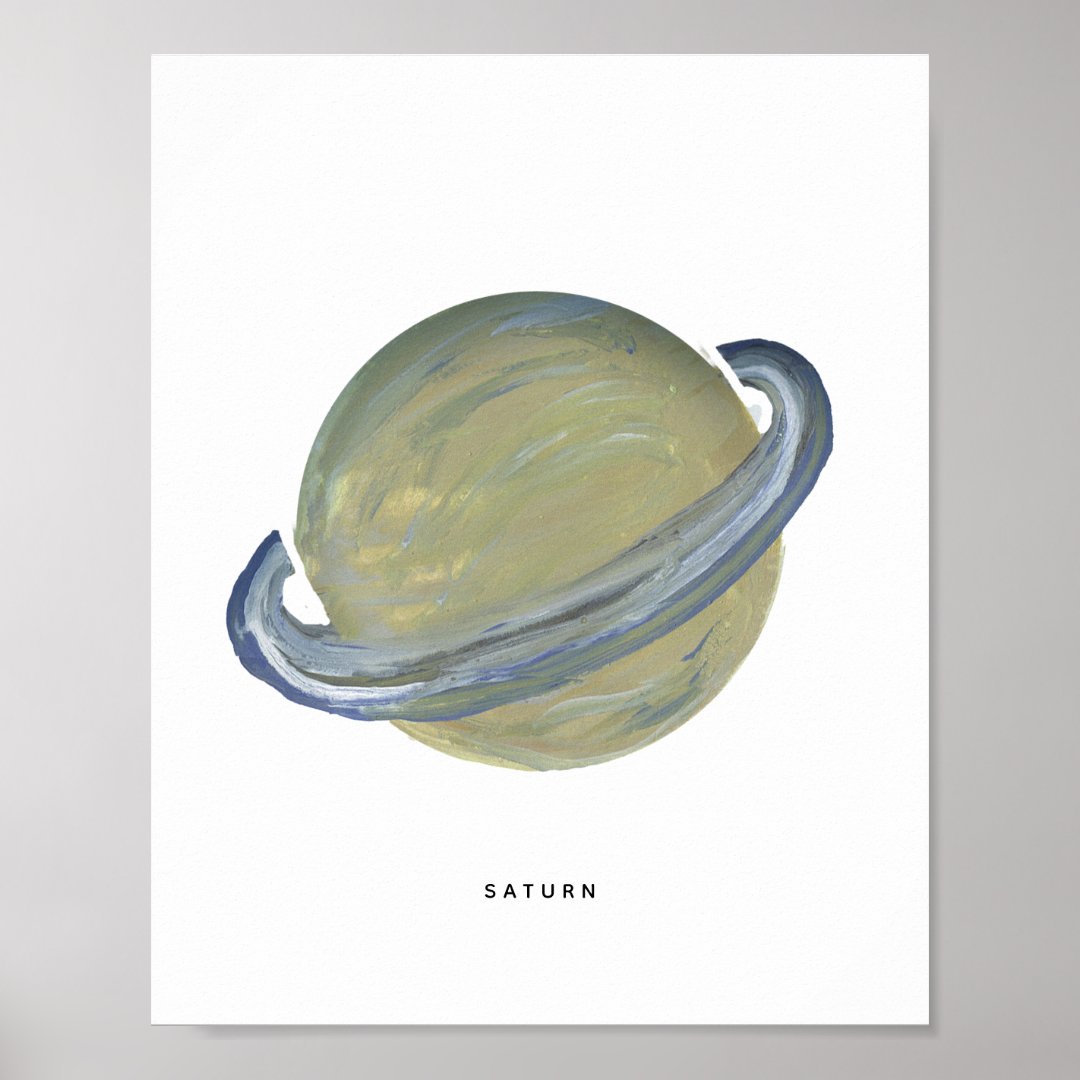 Painted Planet Saturn Art Print | Zazzle
