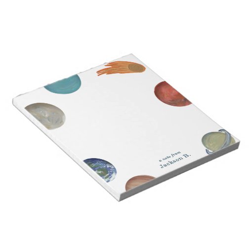 Painted Planets Kids Notepad | Zazzle