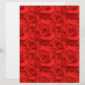 Painted Red Roses Arts & Craft Scrapbook Paper | Zazzle