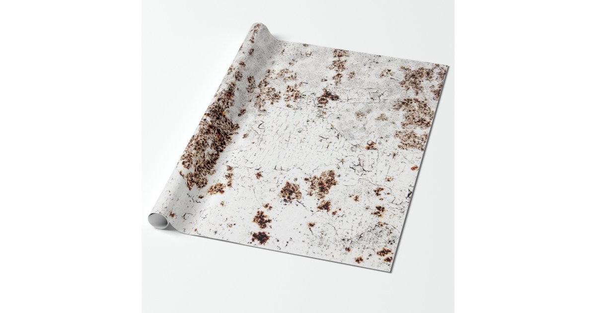 painted rusty metal wrapping paper | Zazzle