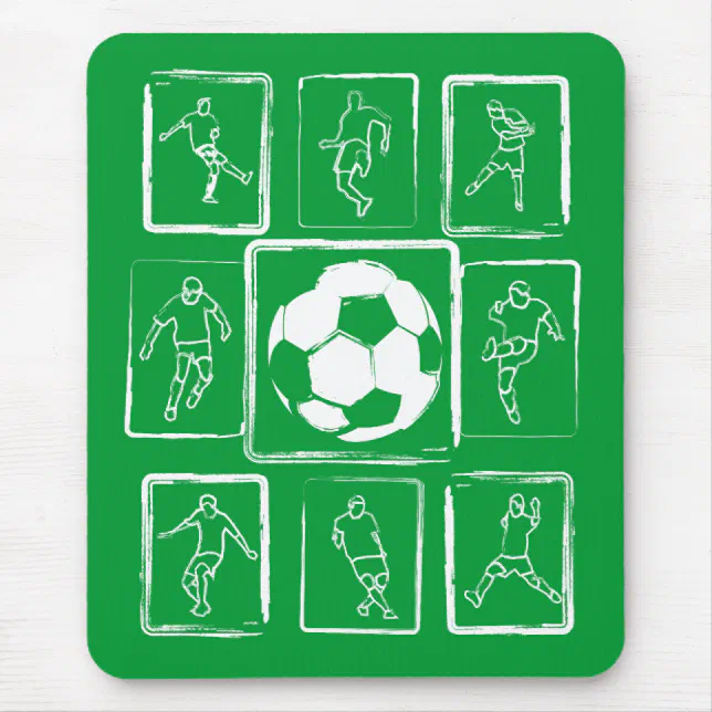 Painted soccer skills motivational mouse pad | Zazzle