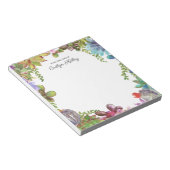 Painted Succulents From the Desk of, Personalized Notepad | Zazzle