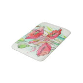 Painted watercolor poppies bath mat | Zazzle