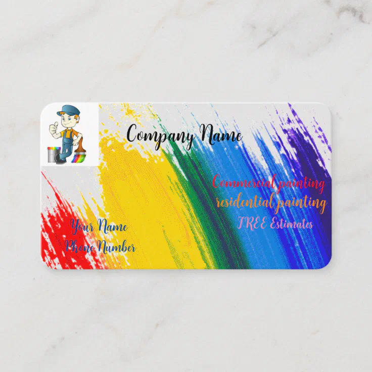 Painter Business Card | Zazzle