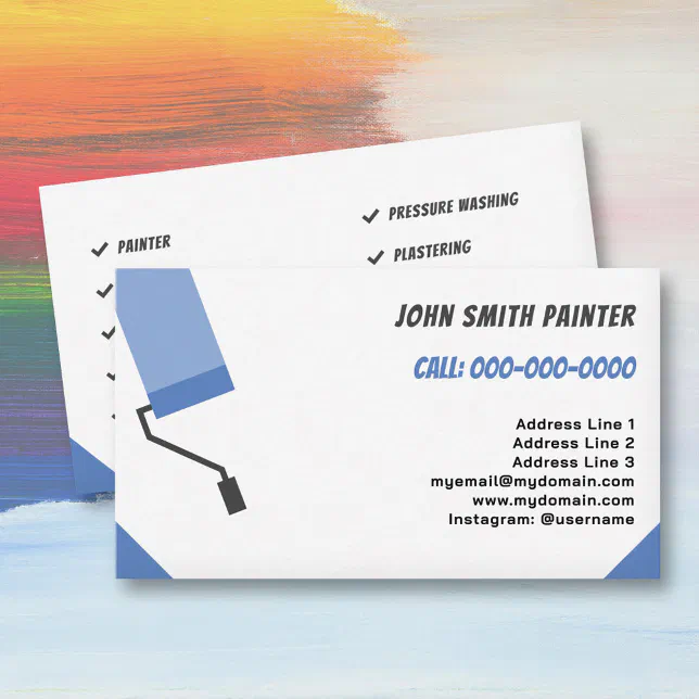 Painter & Decorator, Paint Roller Business Card | Zazzle