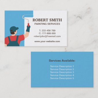 Painter Painting Services Business Card | Zazzle