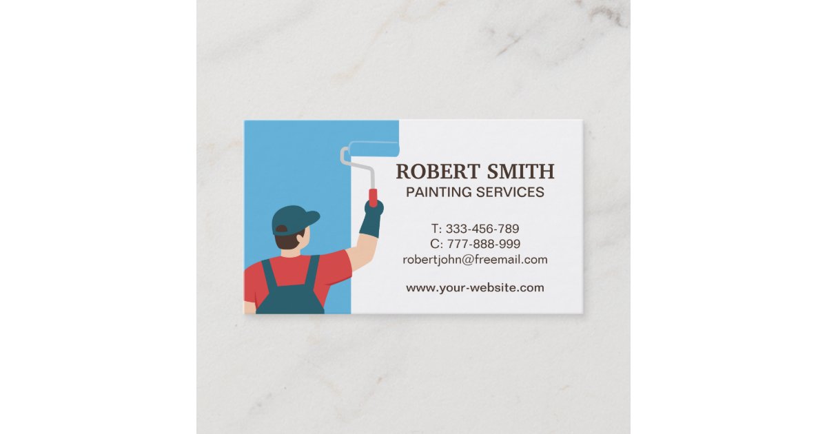 Painter Painting Services Business Card | Zazzle