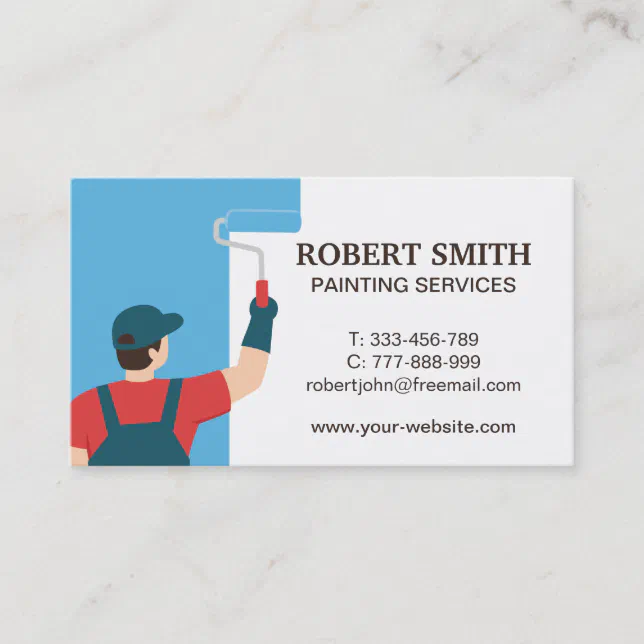 Painter Painting Services Business Card | Zazzle