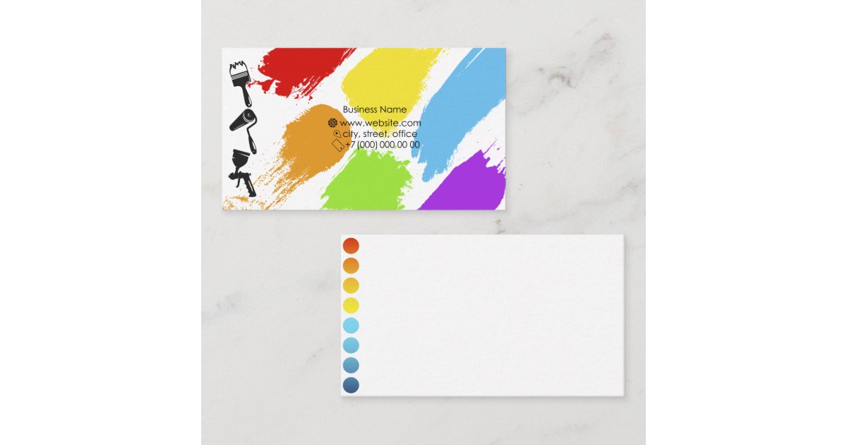Painter painting work business card | Zazzle