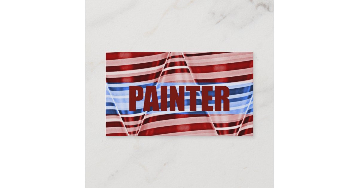 Painter Patriotic Business Card | Zazzle