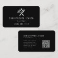 Painter QR Code Black Gray Rounded Painting Business Card | Zazzle