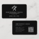 Painter QR Code Black Gray Rounded Painting Business Card | Zazzle