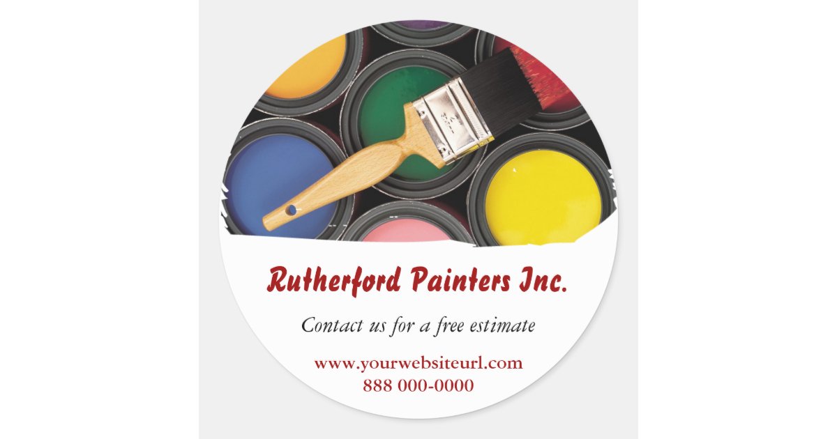 Painters Promotional Sticker | Zazzle
