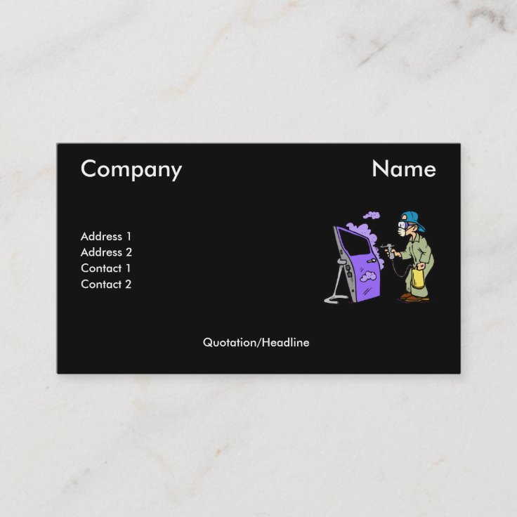 Painting Cars Business Card | Zazzle