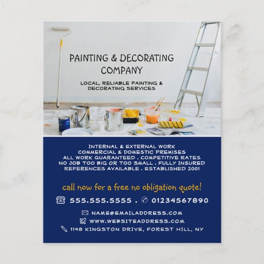 Painting Equipment, Painter & Decorator Flyer | Zazzle.com