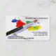 Painting Lessons - Paintbrush on paper palette Business Card | Zazzle