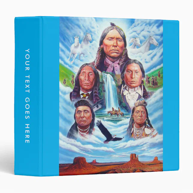 Painting Native Americans Famous Indian Chiefs 3 Ring Binder | Zazzle