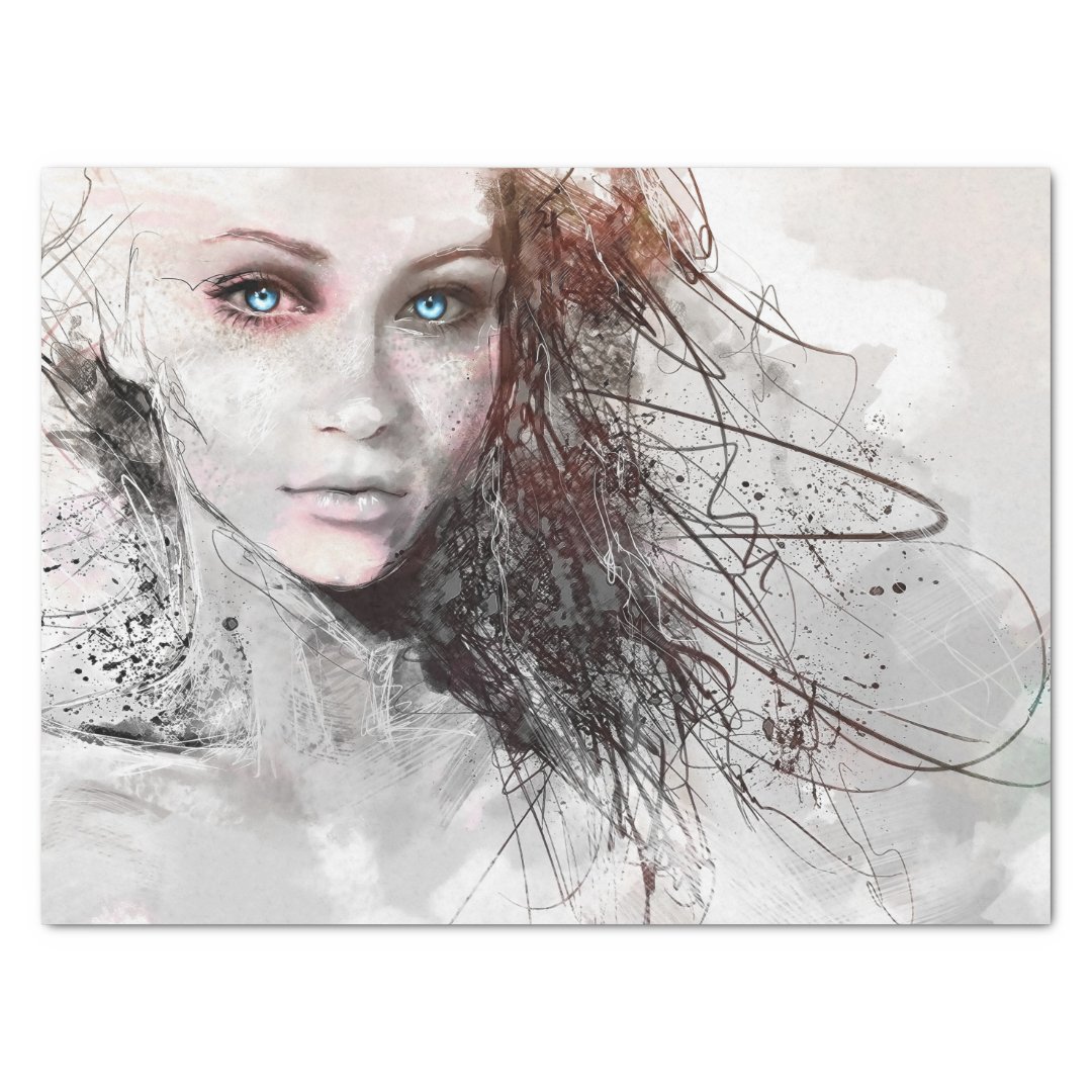 Painting of Beautiful Women Tissue Paper | Zazzle