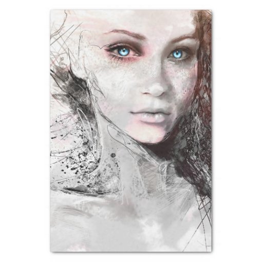 Painting of Beautiful Women Tissue Paper | Zazzle