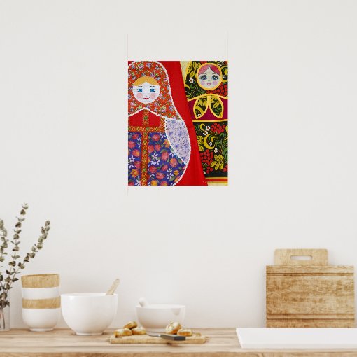 Painting of Russian Matryoshka doll Poster | Zazzle