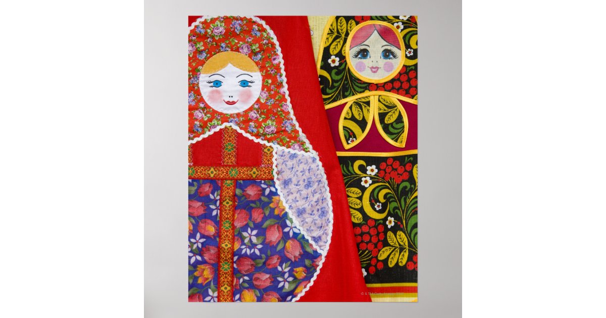 Painting of Russian Matryoshka doll Poster | Zazzle