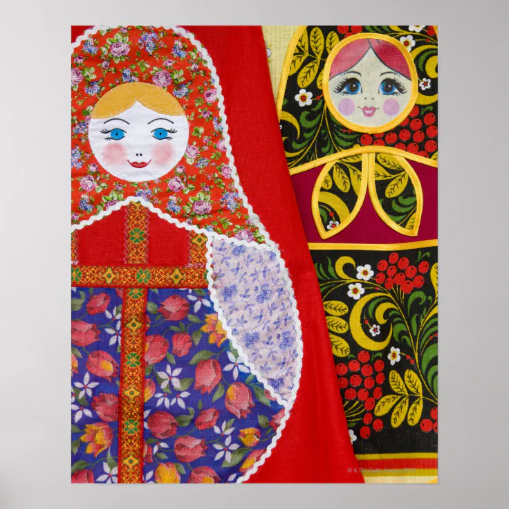 Painting of Russian Matryoshka doll Poster | Zazzle